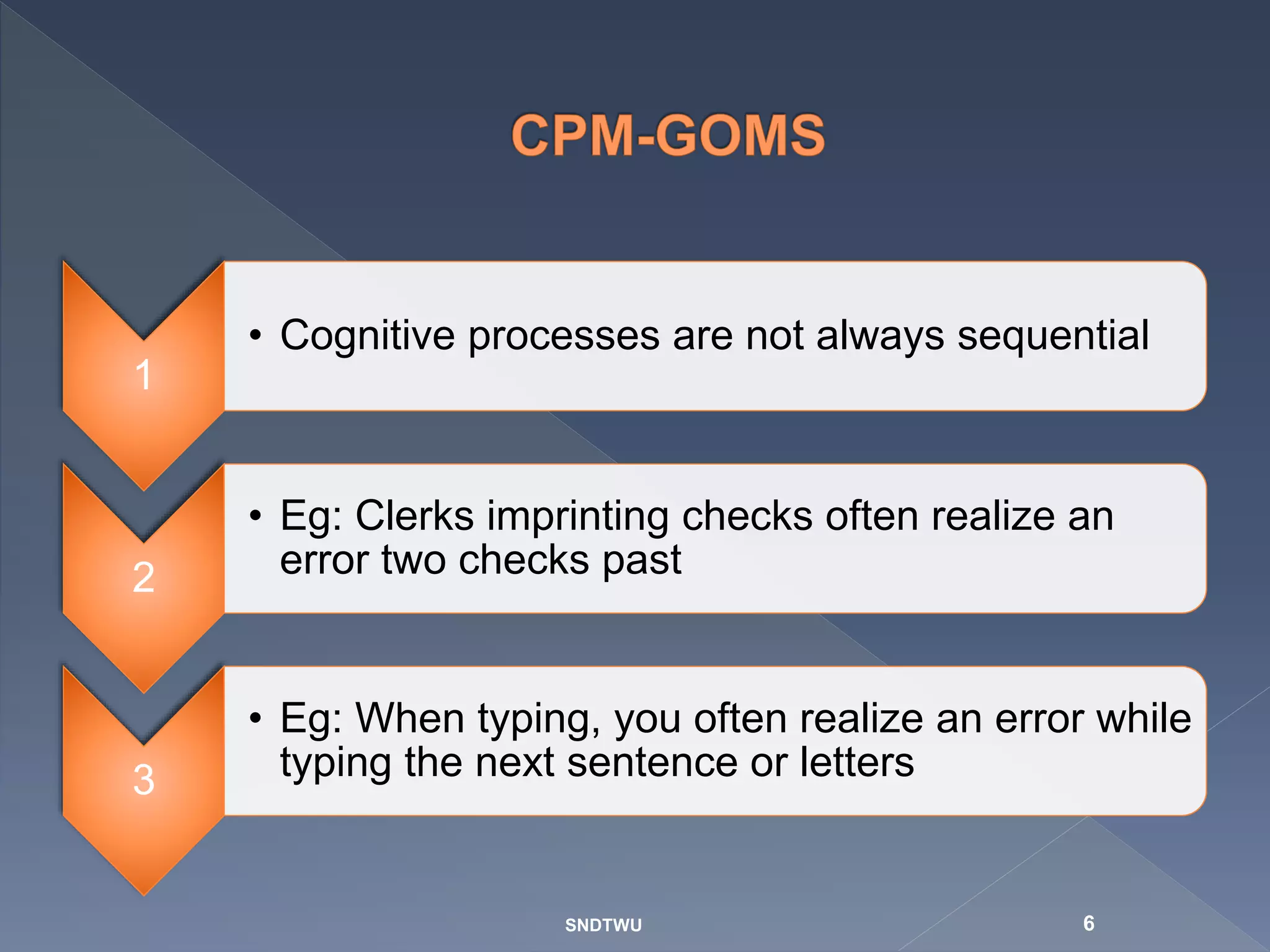 Cognitive-Perceptual-Motor GOMS Model of Human Computer Interaction | PPT