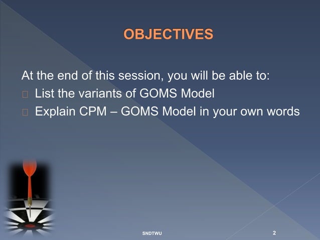 Cognitive-Perceptual-Motor GOMS Model of Human Computer Interaction | PPT