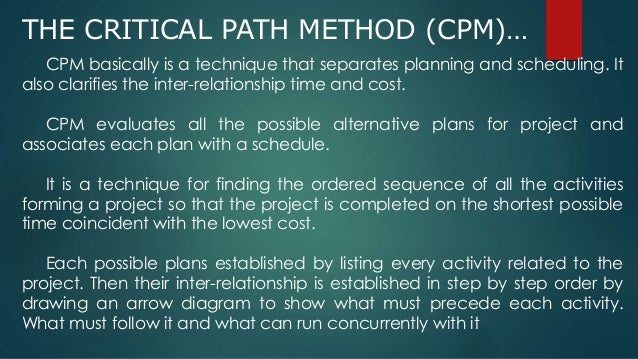 Critical Path Method