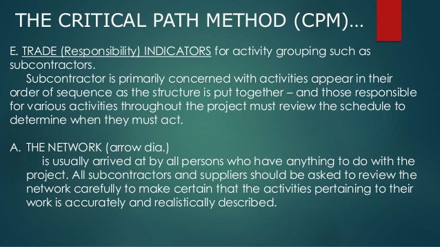 Critical Path Method