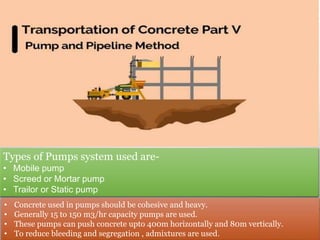 Transporting and handling of concrete (construction planning and ...