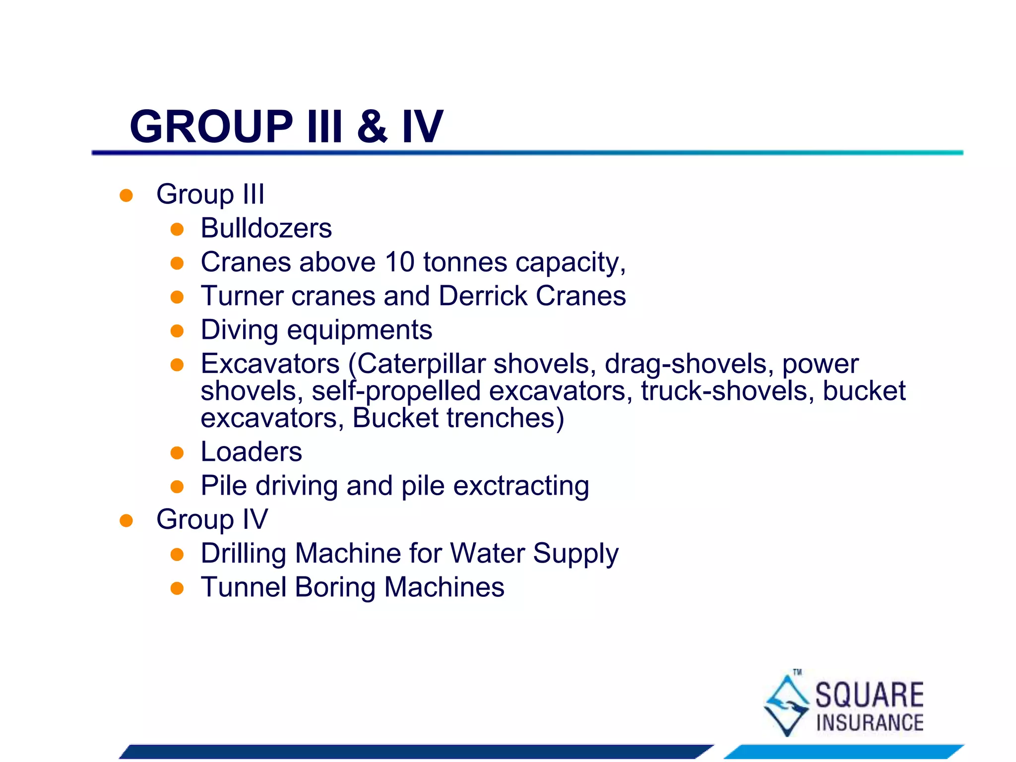 Contractor's Plant and Machinery Insurance | PPSX