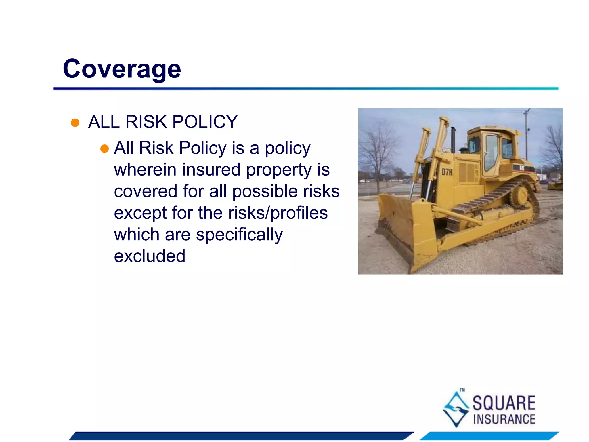Contractor's Plant and Machinery Insurance | PPSX