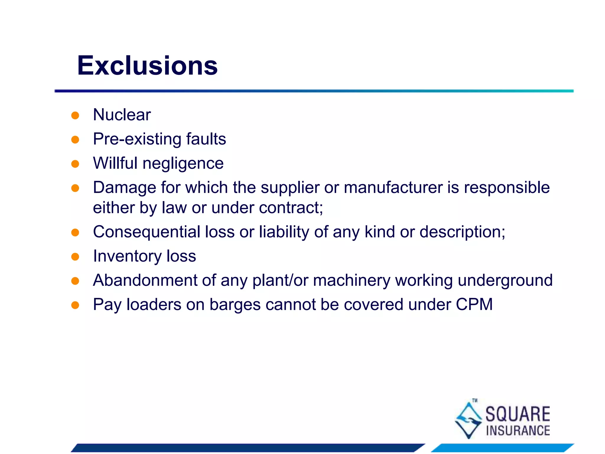 Contractor's Plant and Machinery Insurance | PPSX