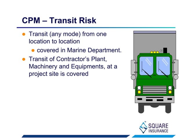 Contractor's Plant and Machinery Insurance | PPSX