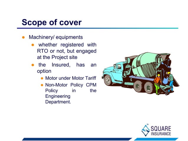 Contractor's Plant and Machinery Insurance | PPSX