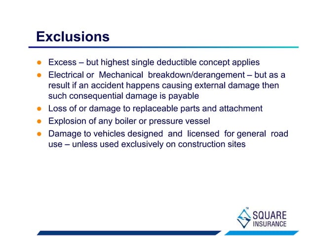 Contractor's Plant and Machinery Insurance | PPSX