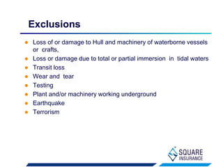 Contractor's Plant and Machinery Insurance | PPSX