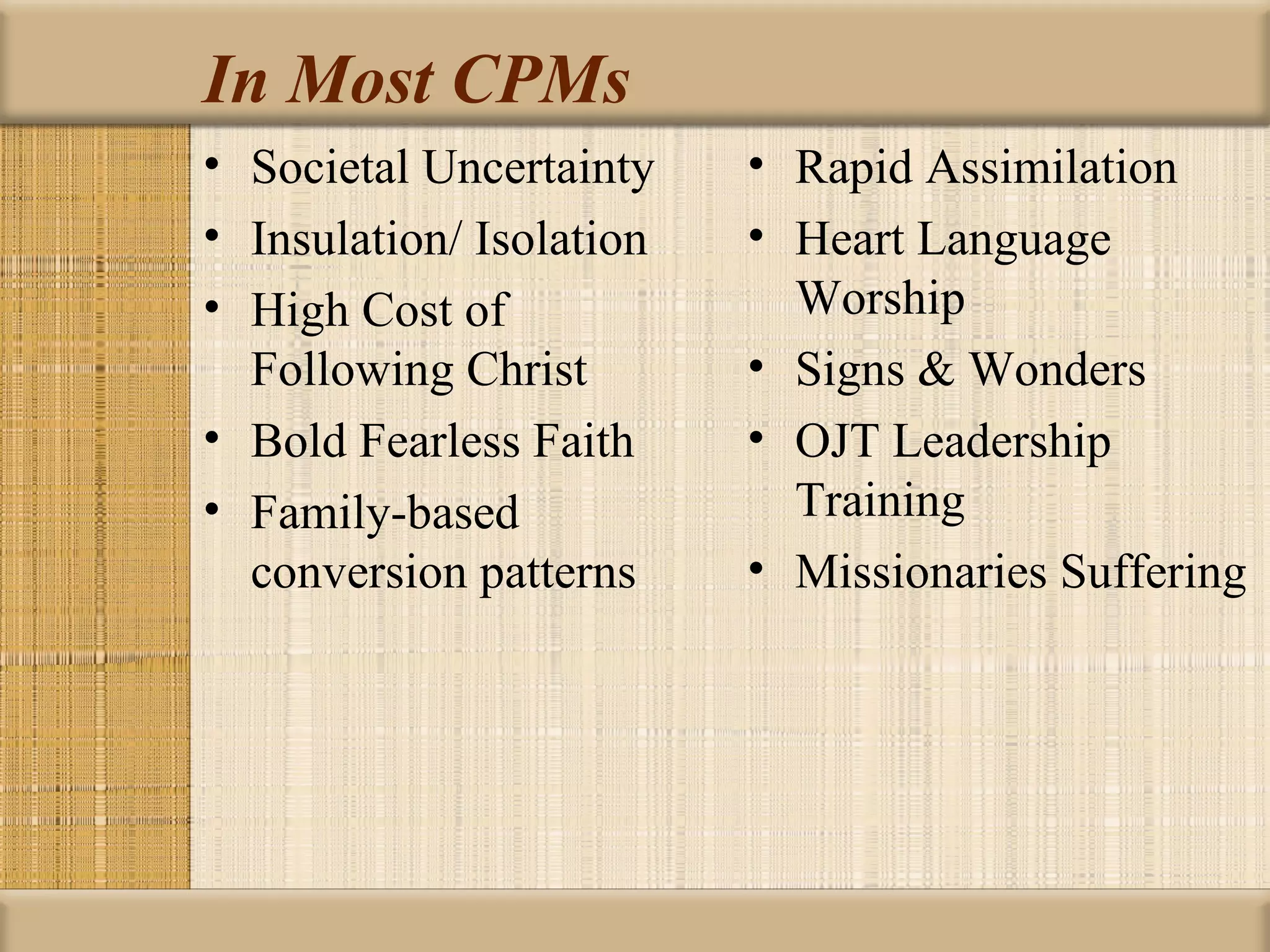 Cpm a summary of principles and examples | PPT | Christianity ...