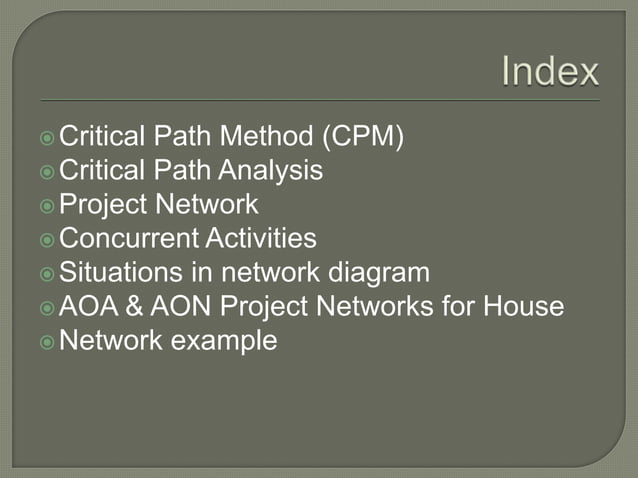CPM - Critical Path Method | PPT