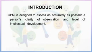 color progressive matrices - a presentation | PDF