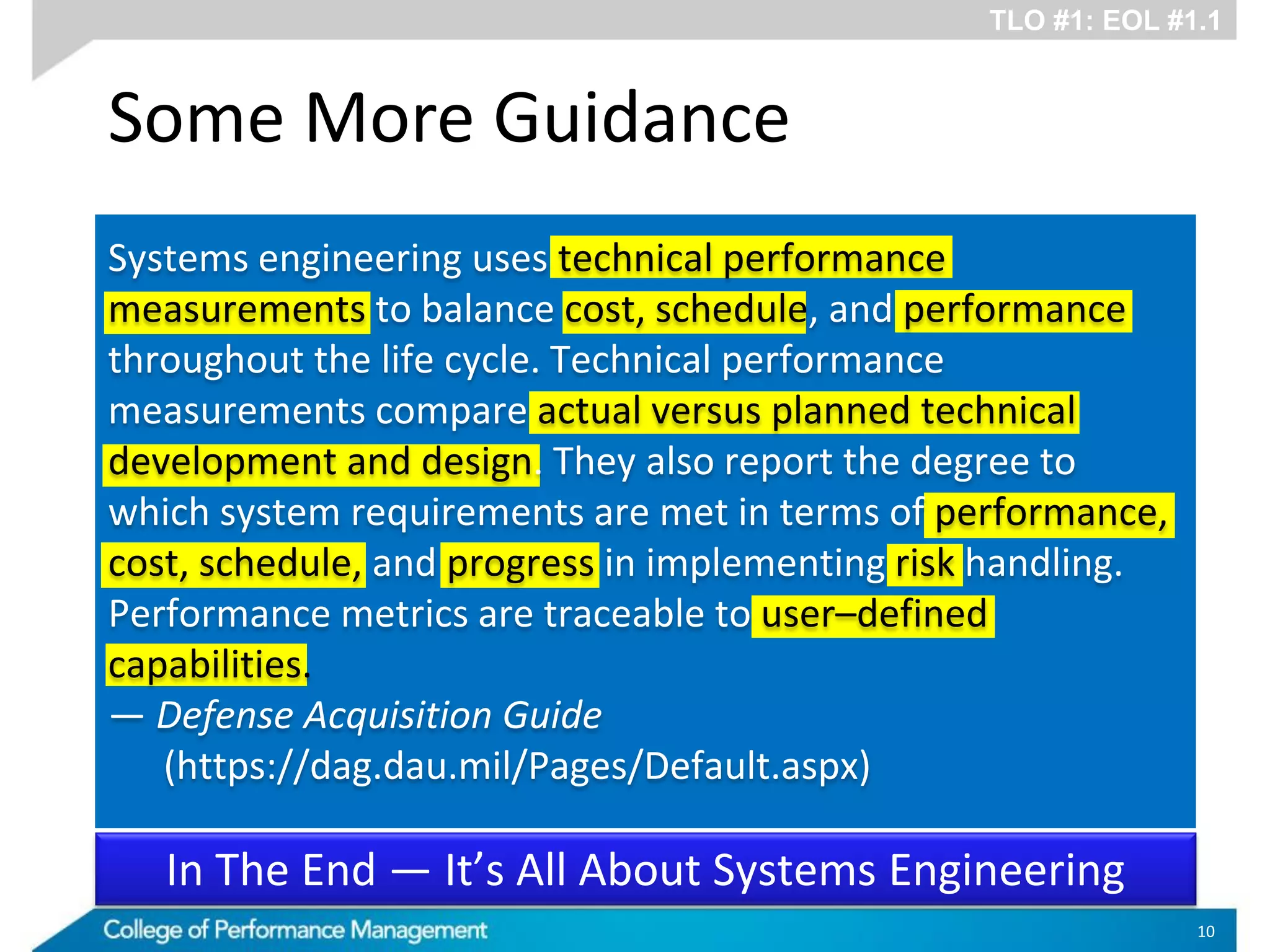Technical Performance Measures | PPT