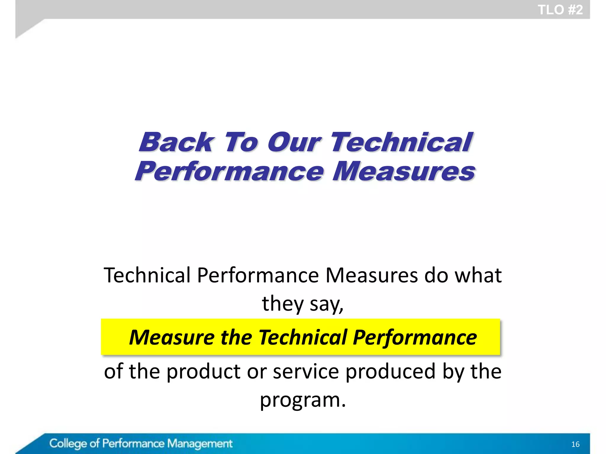 Technical Performance Measures | PPT