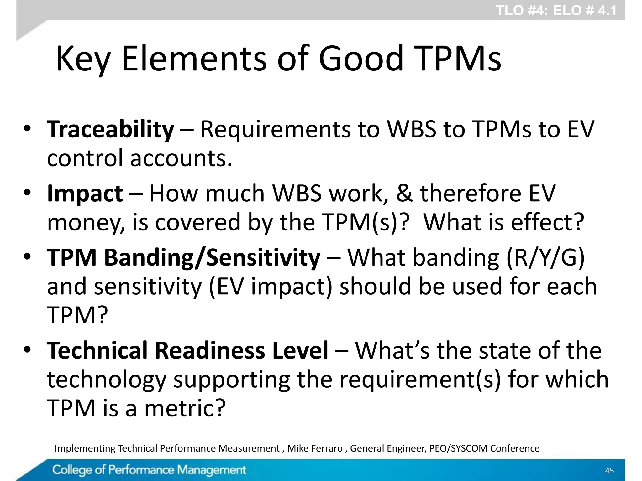 Technical Performance Measures | PPT