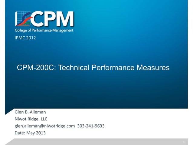 Technical Performance Measures | PPT