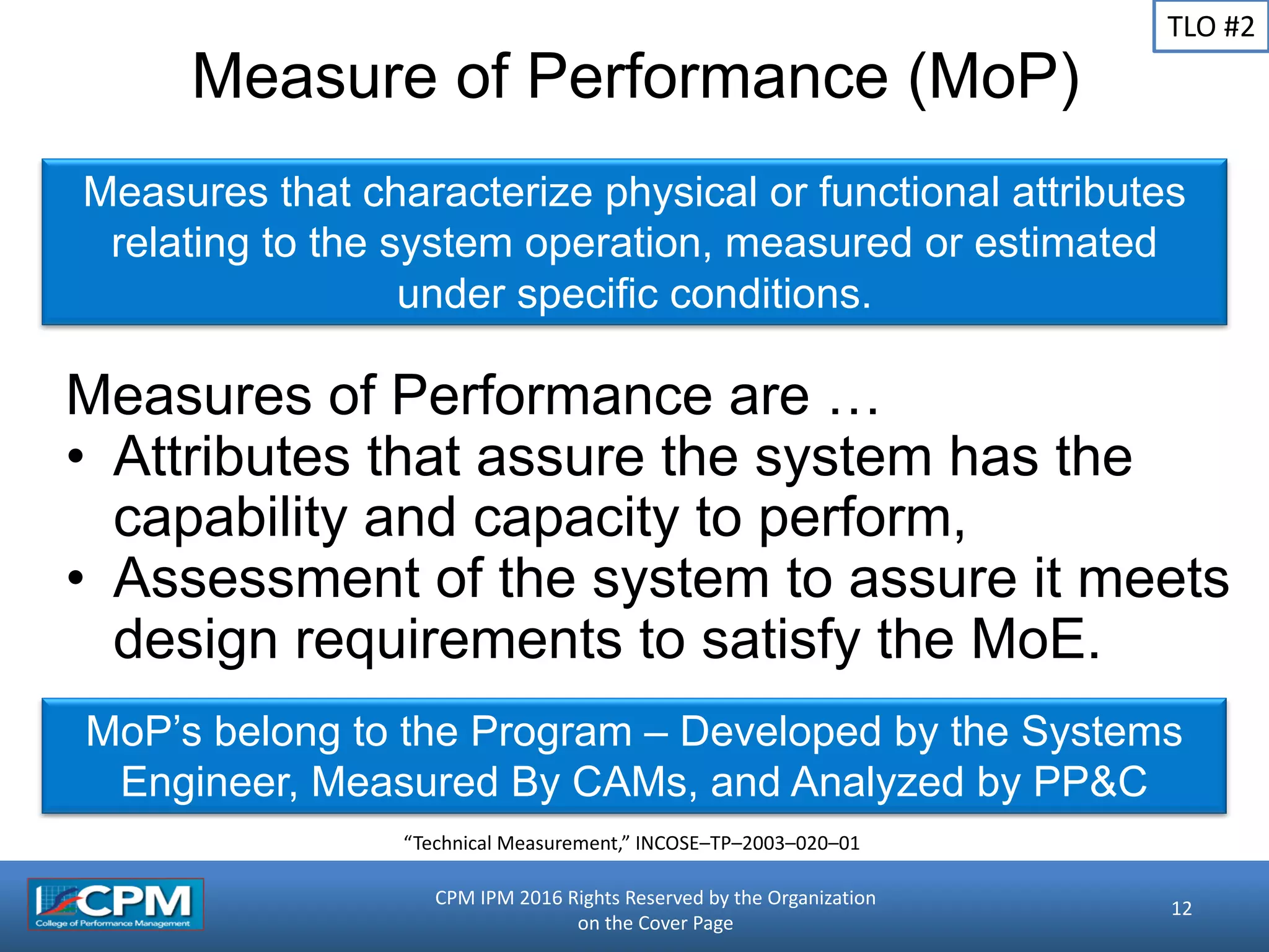 Cpm 200 C technical performance measures ipm2016 | PDF