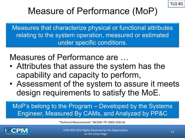 Cpm 200 C technical performance measures ipm2016 | PPT