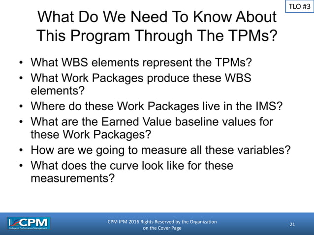 Cpm 200 C technical performance measures ipm2016 | PPT