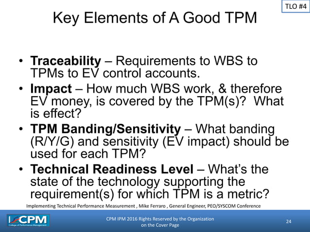 Cpm 200 C technical performance measures ipm2016 | PPT