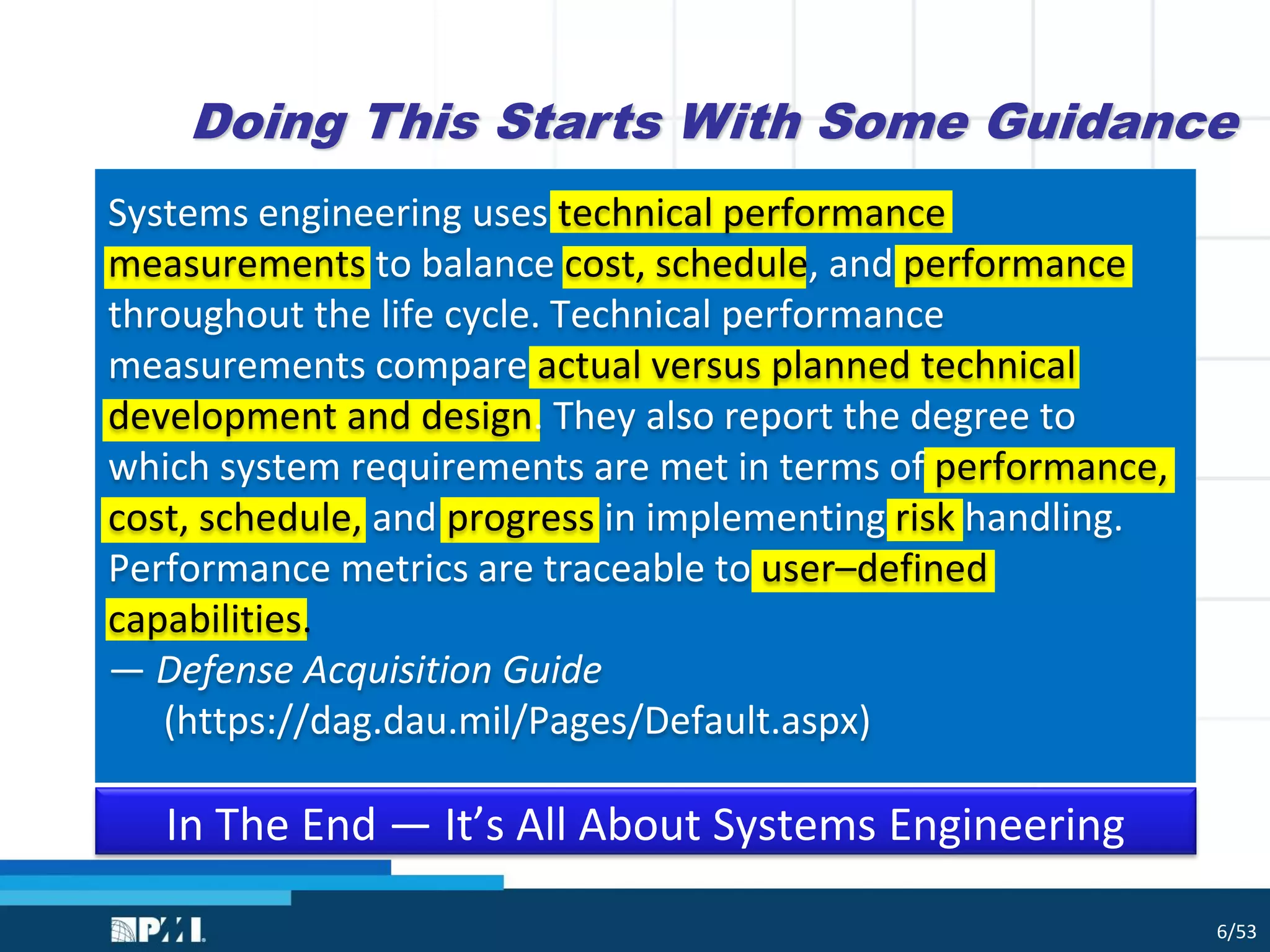 Implementing Technical Performance Measures | PPT
