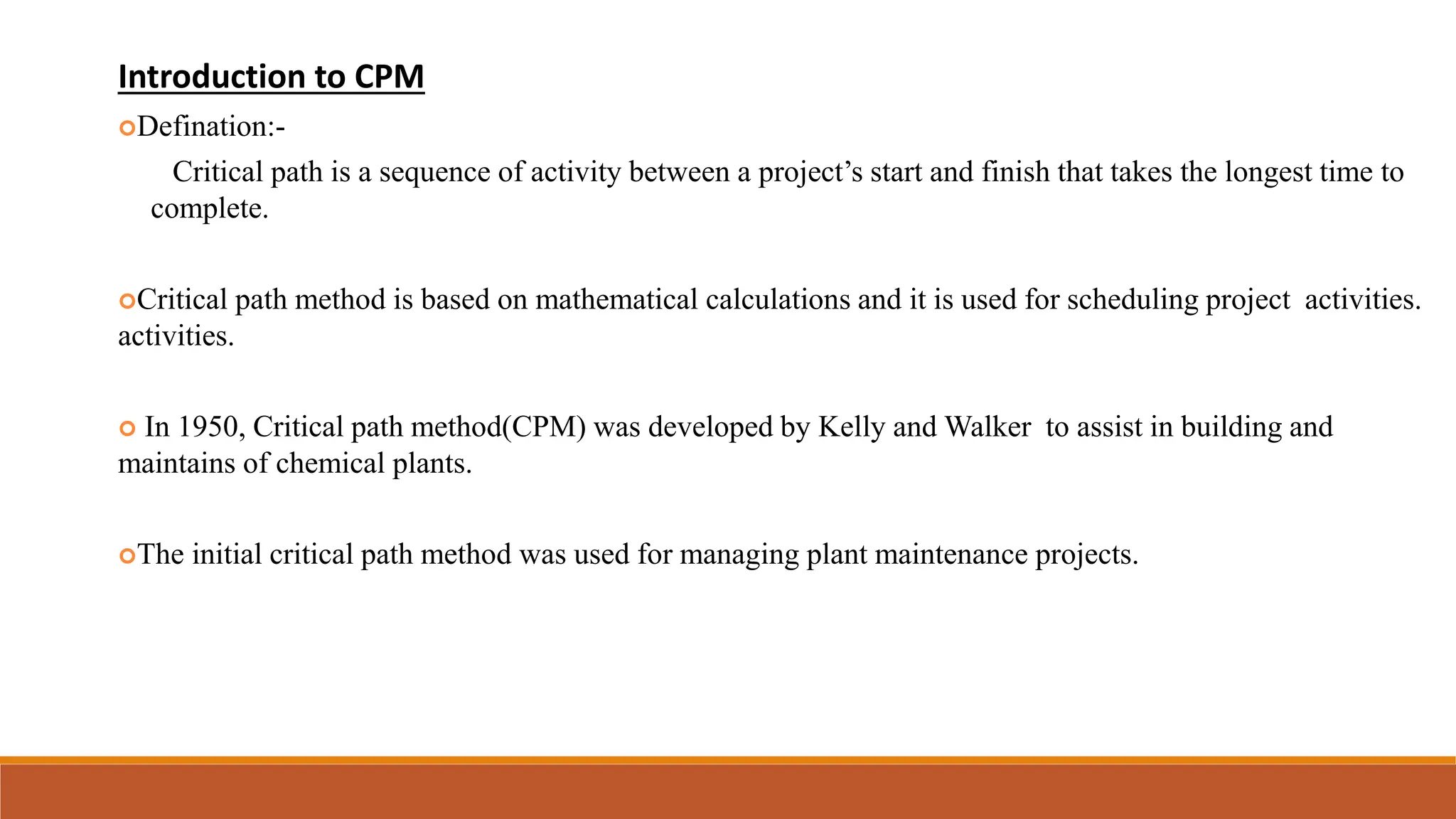 CPM AND PERT(critical path method) .pptx