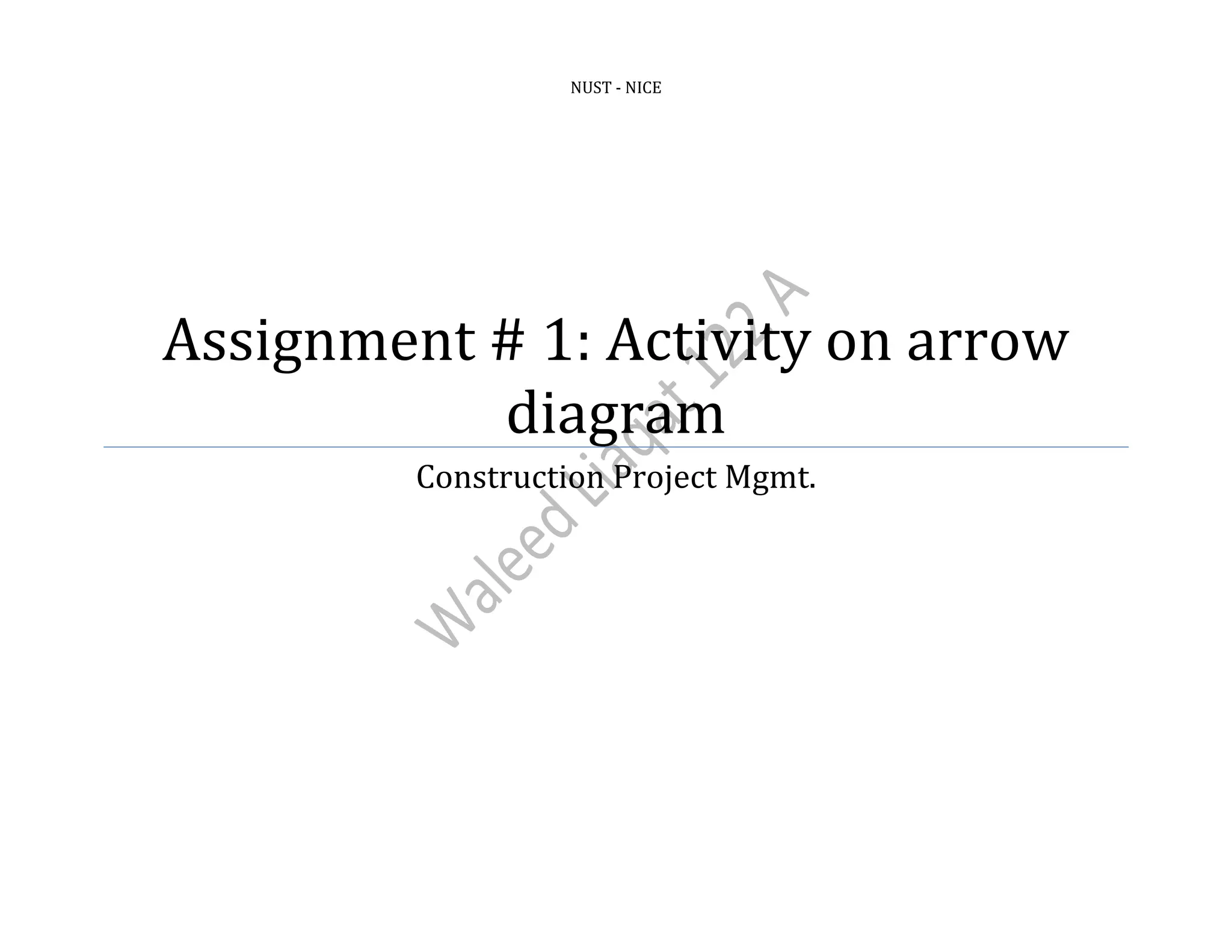 Activity on Arrow Diagram | PDF