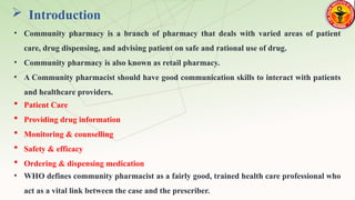 Community Pharmacy & Management, Chapter 1: Community pharmacy practice ...