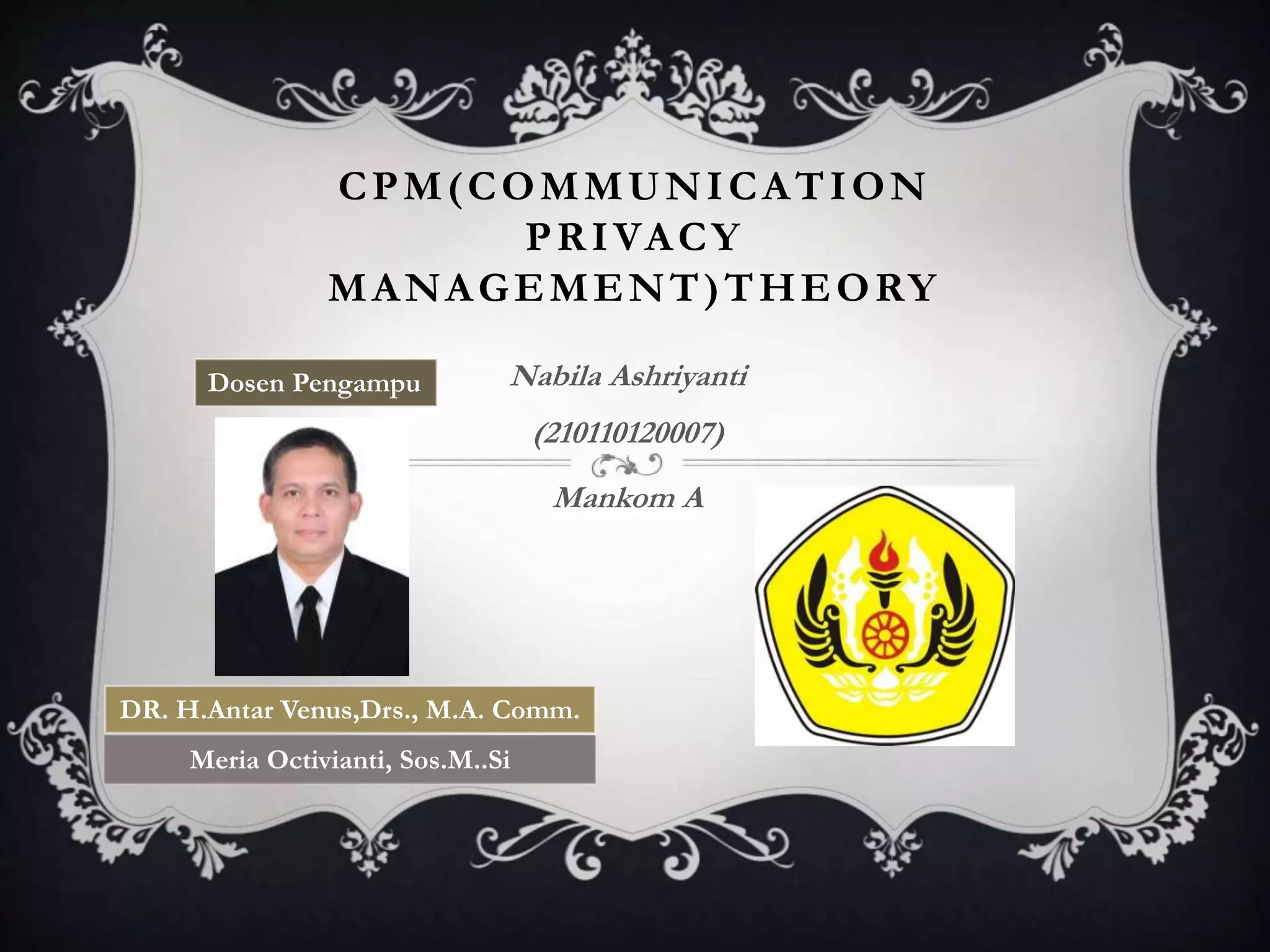 Communication Privacy Management Theory | PPTX