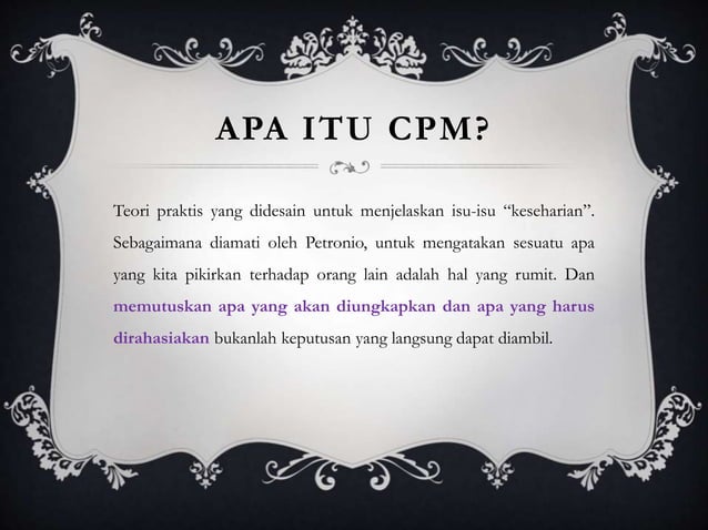 Communication Privacy Management Theory | PPTX