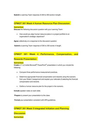 Cpmgt 301 cpmgt301 | PDF