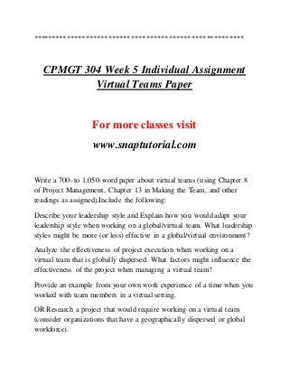 CPMGT 304 Technology levels--snaptutorial.com