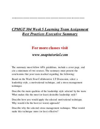 CPMGT 304 Technology levels--snaptutorial.com