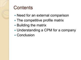 Cpm matrix | PPTX