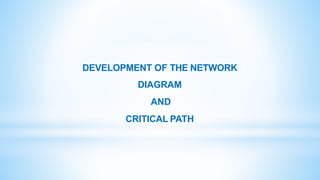CPM, Network Analysis A-O-A, A-O-N, Resource management | PPTX
