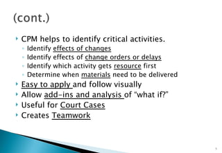 Cpm & network diagrams | PPT