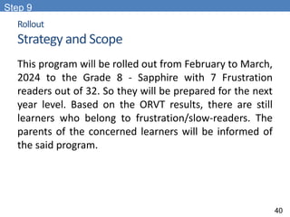 CPMNHS Continuous Improvement Plan for the school year 2023n | PPTX