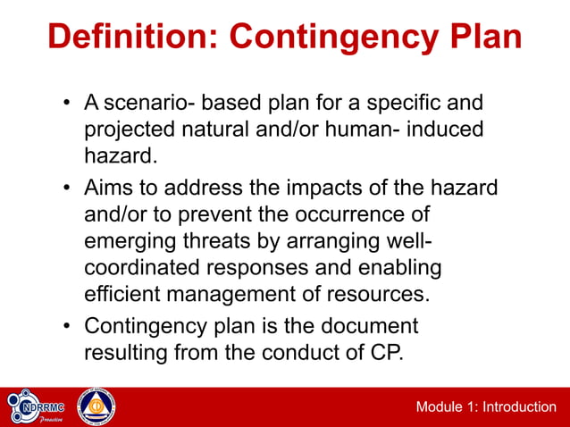 Contingency Planning MODULE 1- INTRODUCTION.pdf | Business | Business ...