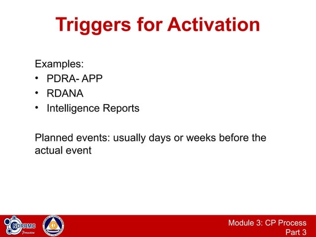 Contingency Planning Module 3, Part 3 - Process.pptx