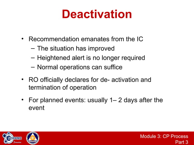 Contingency Planning Module 3, Part 3 - Process.pptx