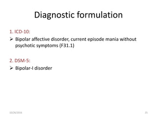 Bipolar Affective Disorder (Manic Disorder) | PPTX
