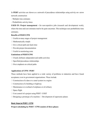 CPM and PERT | PDF