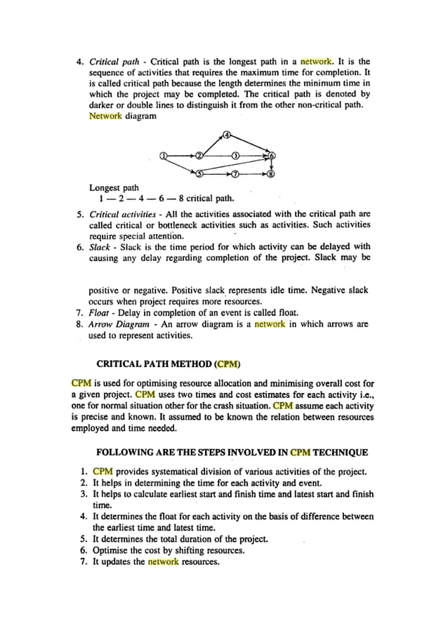 PROJECT MANAGEMENT - CPM & PERT | PDF | Technology & Computing