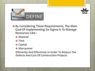 Six Sigma and Construction Industry | PPTX