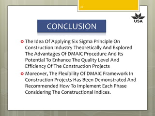 Six Sigma and Construction Industry | PPTX