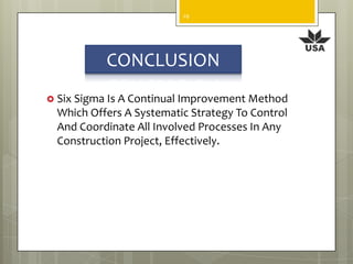 Six Sigma and Construction Industry | PPTX