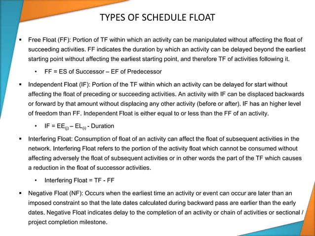 CPM Schedule Float.pptx