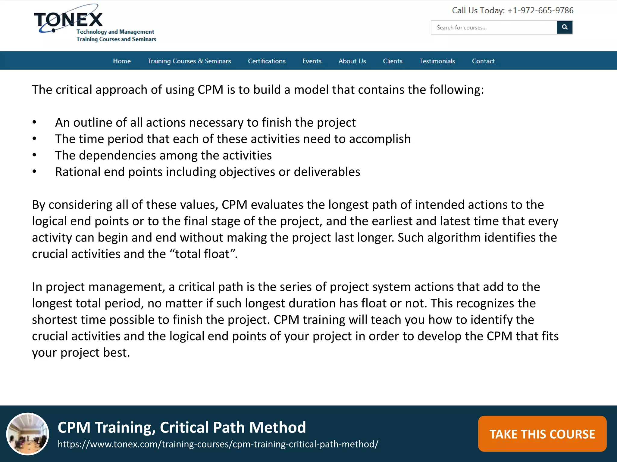 Critical Path Method (CPM) Training | PPTX