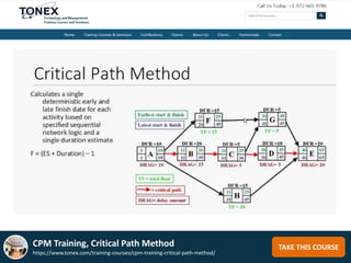 Critical Path Method (CPM) Training | PPTX