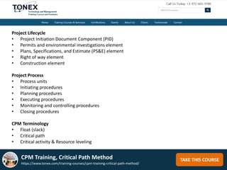 Critical Path Method (CPM) Training | PPTX