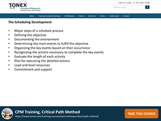 Critical Path Method (CPM) Training | PPTX